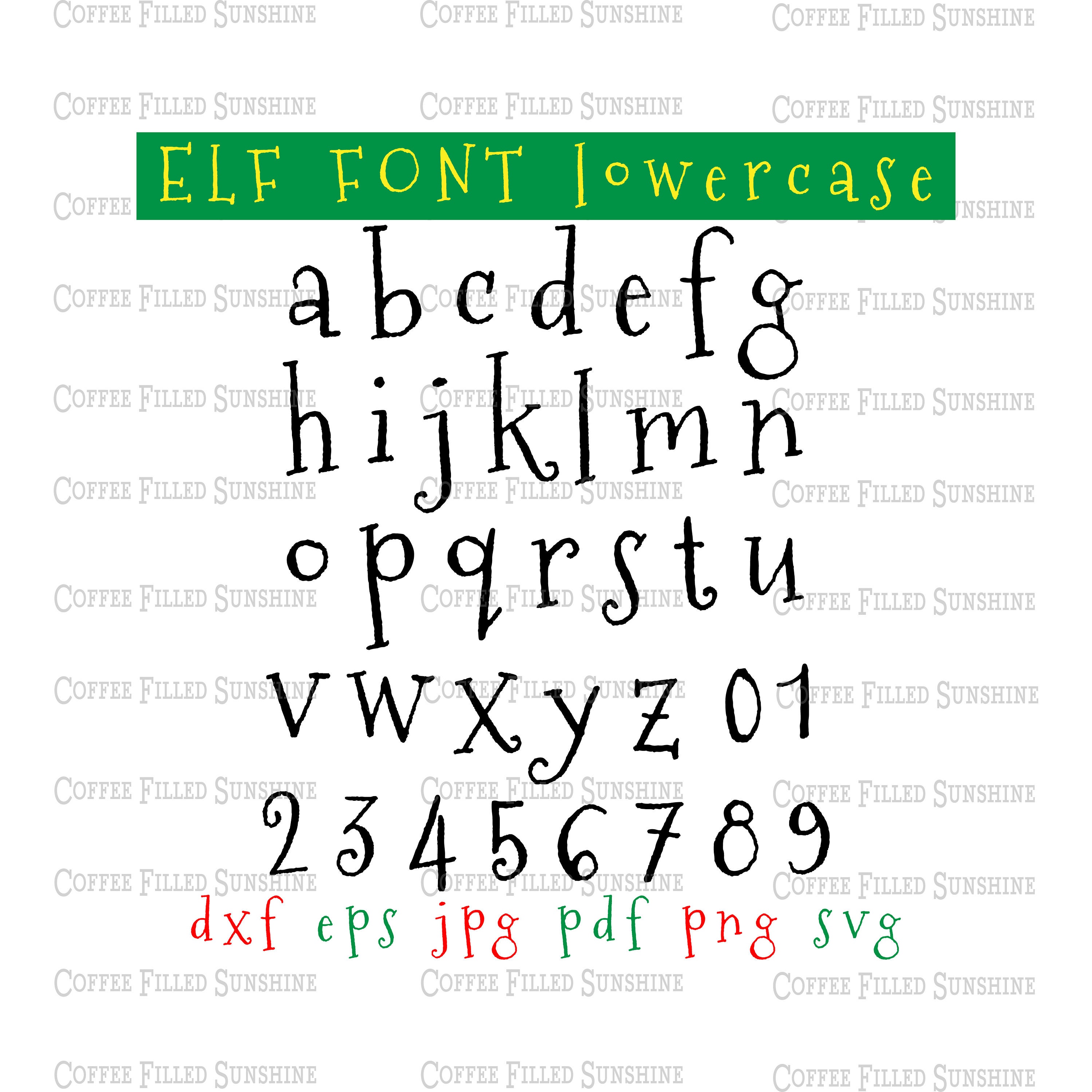 ELF FONT Svg Font VECTOR Font Cut/print File Instant - Etsy Ireland