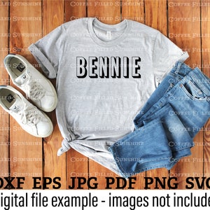 BENNIE VECTOR FONT - Shadow Letters, 2 Layer Cutter File, Printable ...