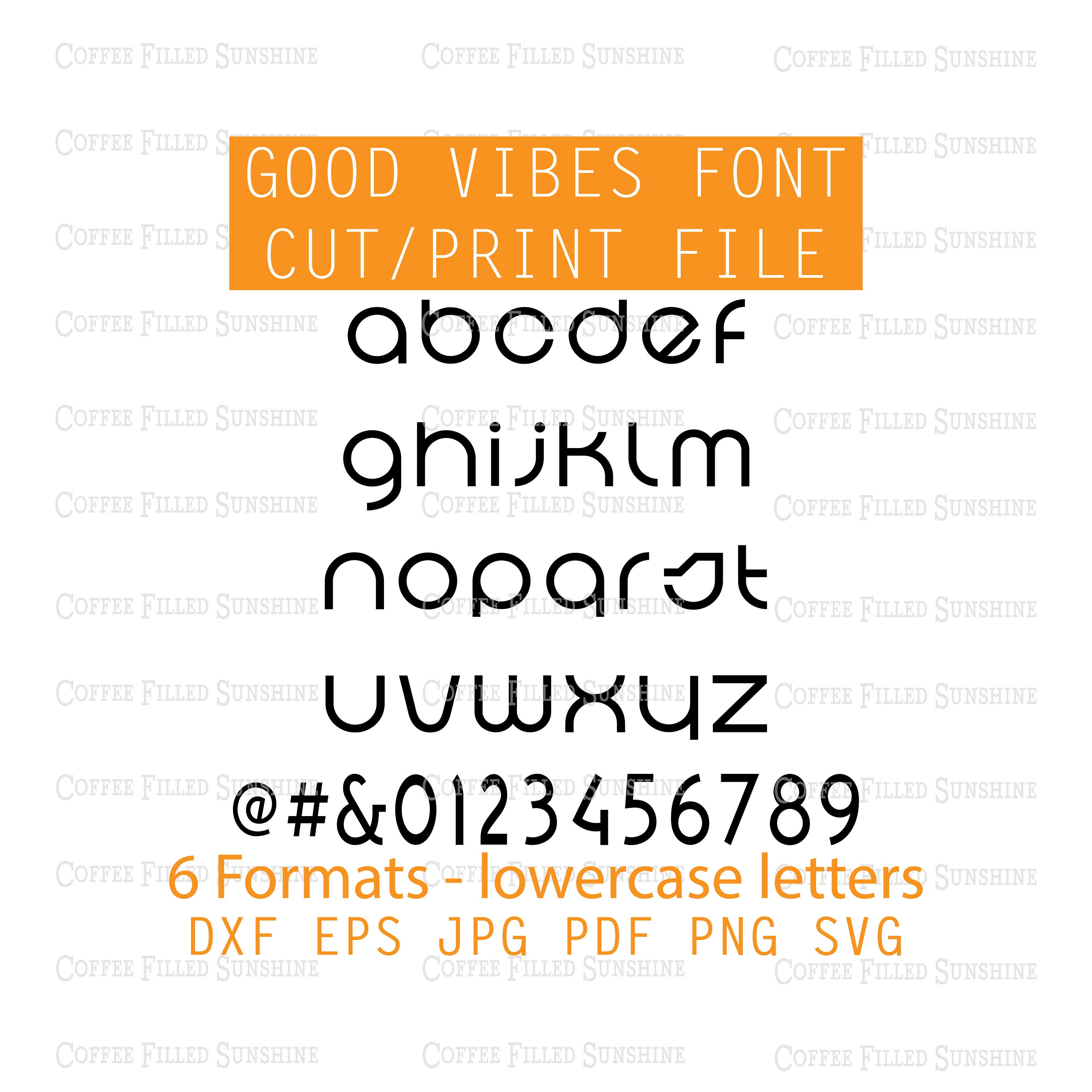 GOOD VIBES VECTOR Font Groovy Letters Cutter File - Etsy