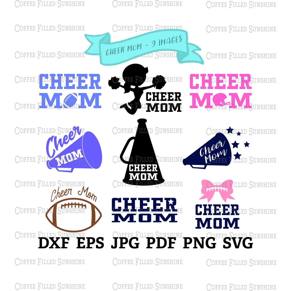 CHEER MOM SVG Digital Cut File printable iron on | Etsy