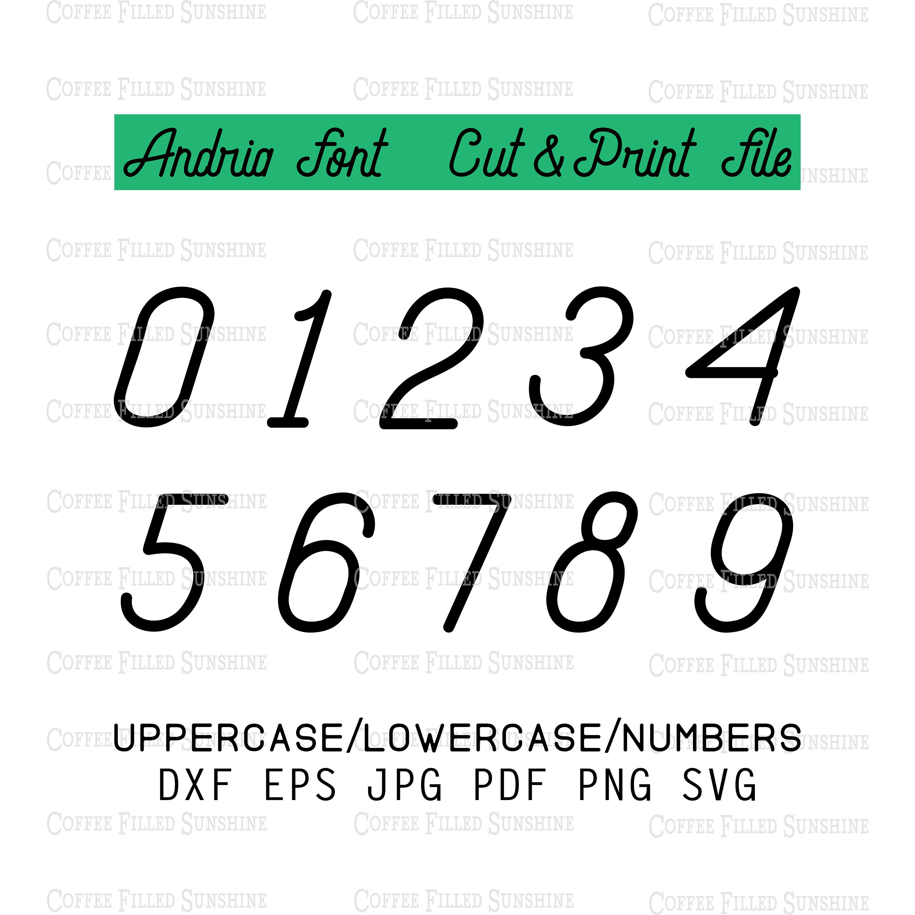 ANDRIA SCRIPT FONT Svg Font Cut/print File Instant | Etsy