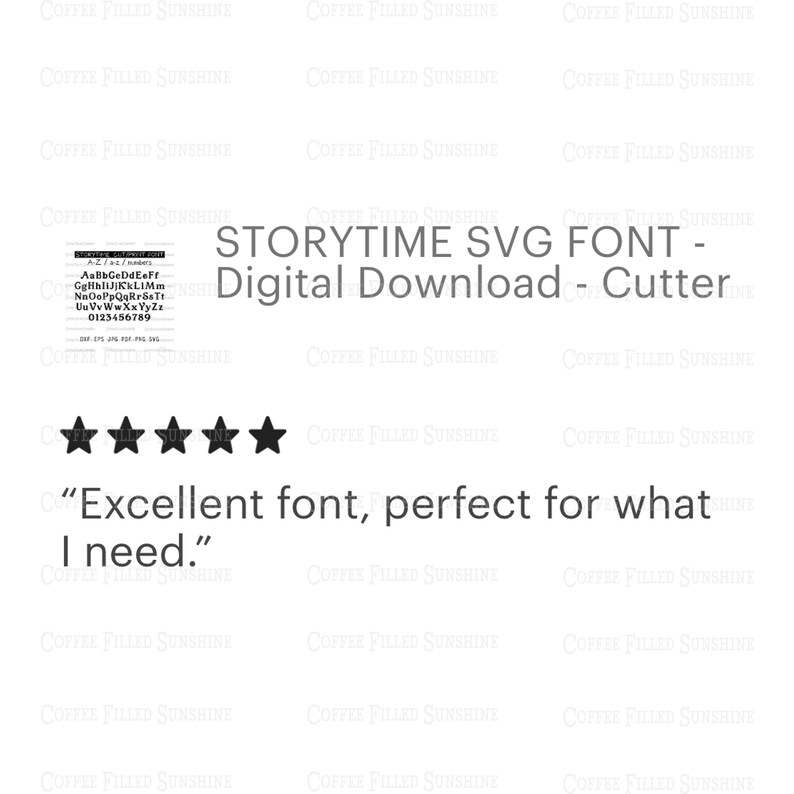 STORYTIME SVG FONT - Digital Download - Cutter File, Printable, Iron on ...