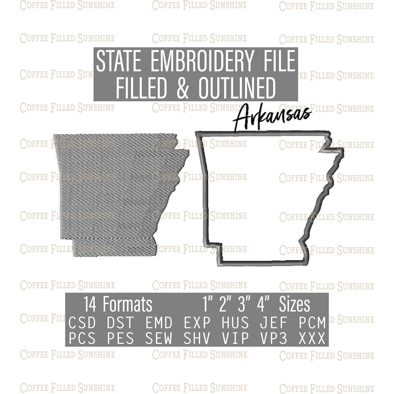 Arkansas Embroidery Files - Etsy