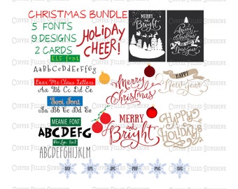 FONT BUNDLE Dxf Eps Jpg Pdf Png Svg Digital Instant | Etsy
