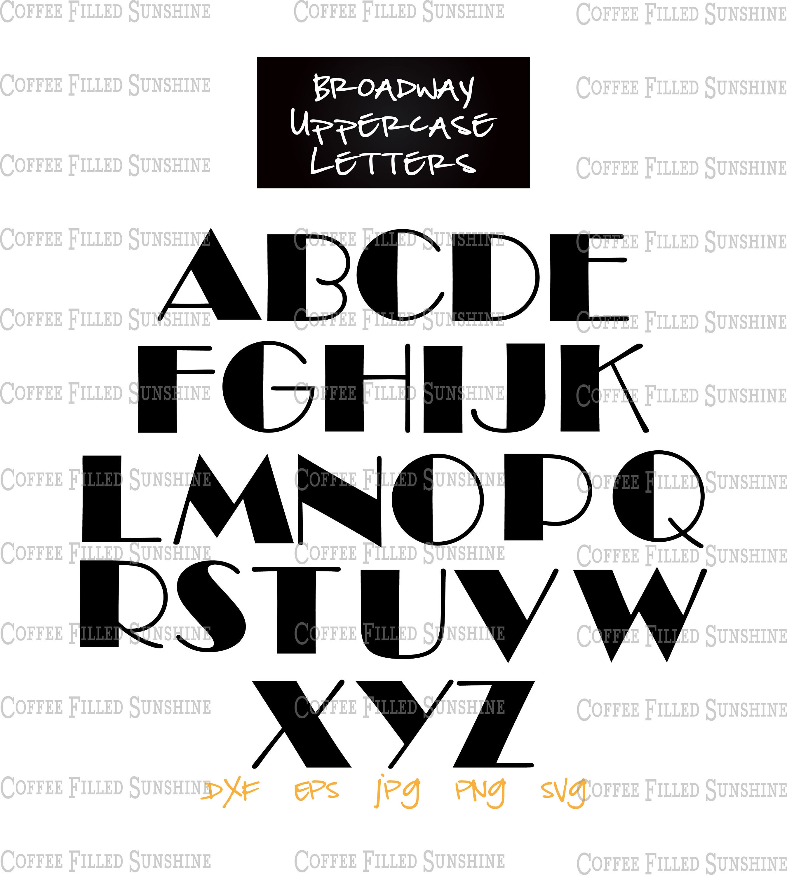 BROADWAY MONOGRAM LETTERS Broadway Font Theatre Alphabet | Etsy