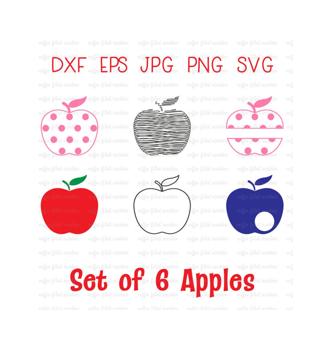 TEACHER APPLES SVG - Teacher Gift, Digital File, Cut Print File ...