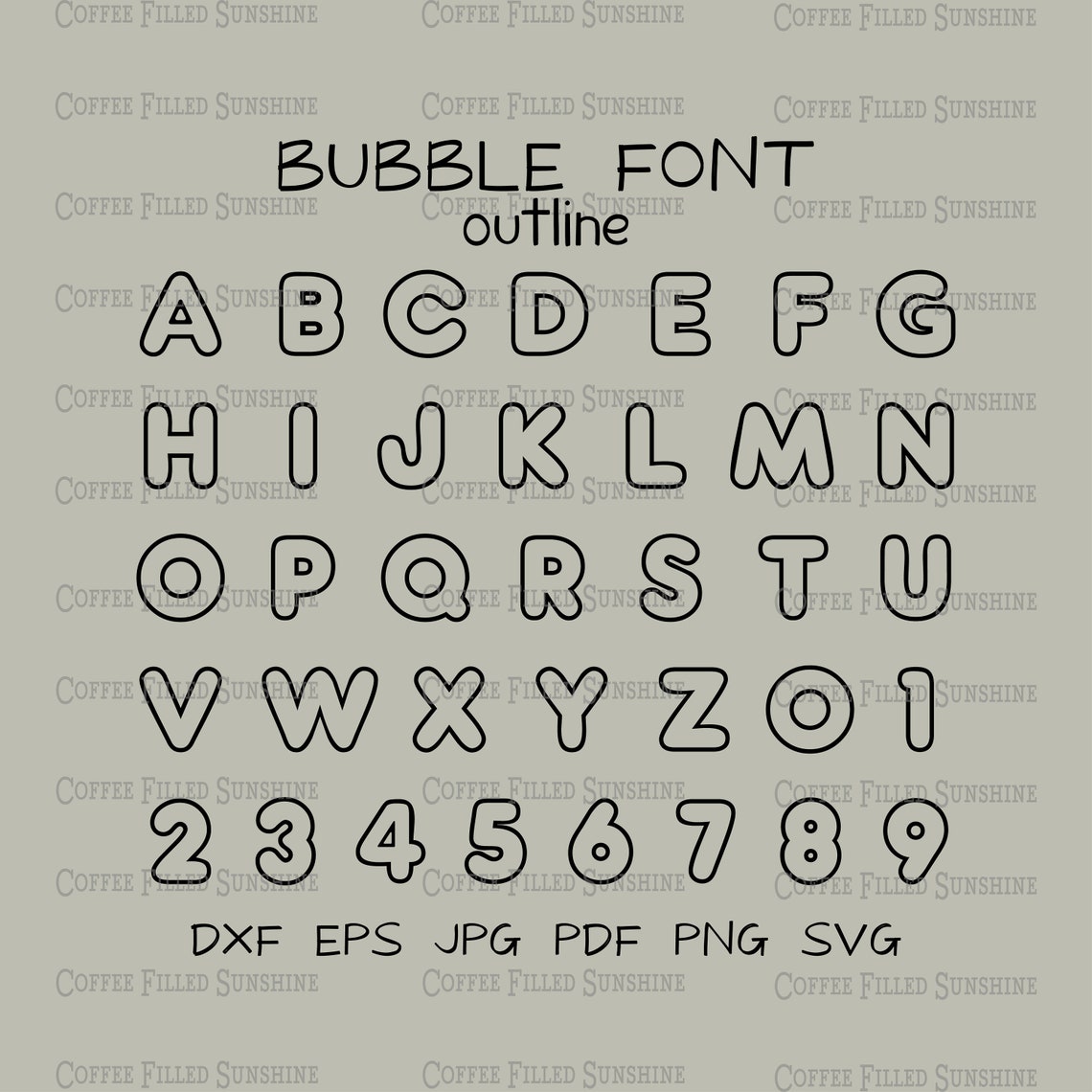 BUBBLE FONT vector font Cutter File Printable Iron On | Etsy