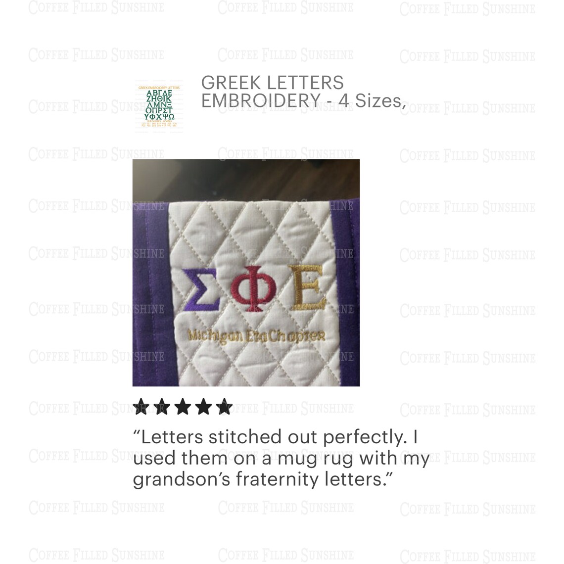 GREEK LETTERS EMBROIDERY 3 Sizes Greek Monogram Font - Etsy