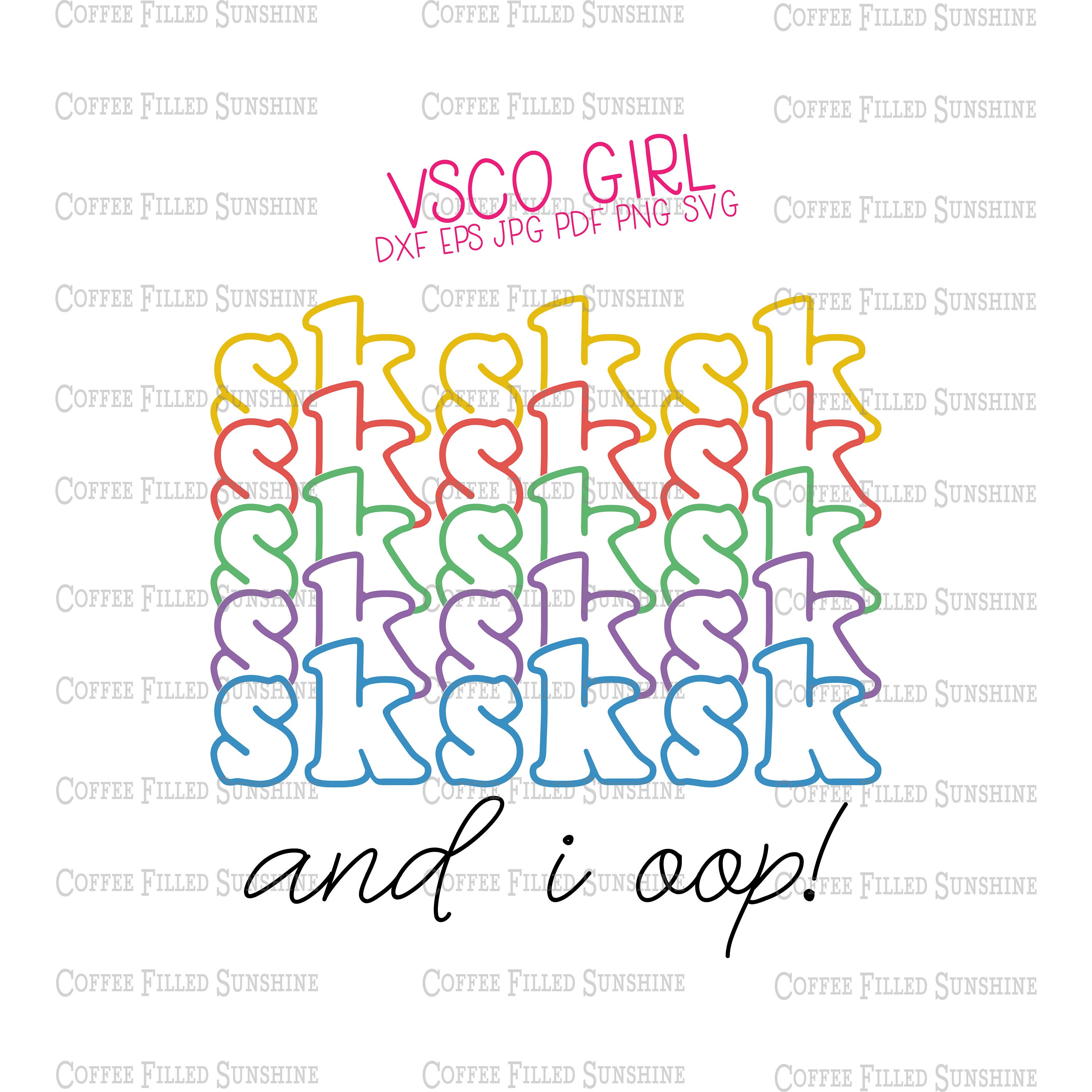 VISCO GIRL SVG Vsco Bundle Sksk Svg Aand I Oop Digital | Etsy