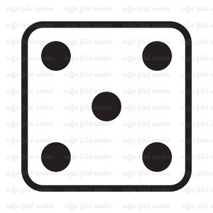DICE SVG - SET of 6 Die, Dice Sets, Cut Print File, Bunco Dice Clipart ...