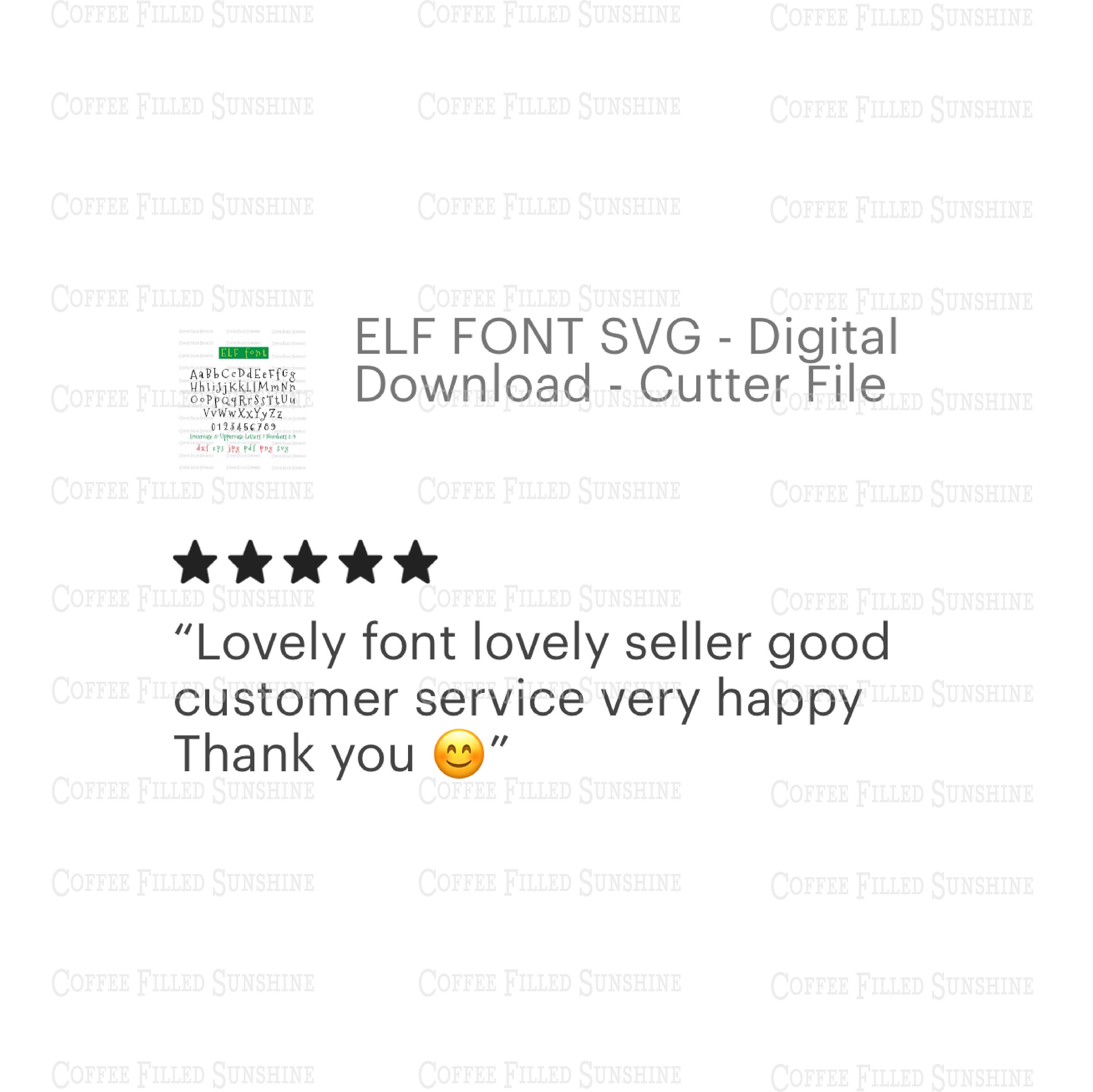 ELF FONT - Svg Font, VECTOR Font, Cut/print File, Instant Download ...