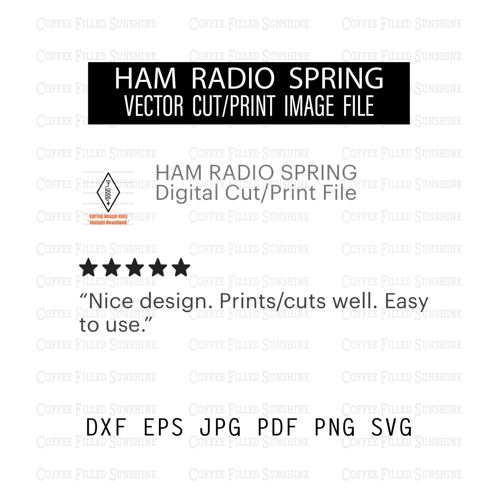 HAM RADIO Spring - GMRS Digital Cut/print File - Vector Image for ...