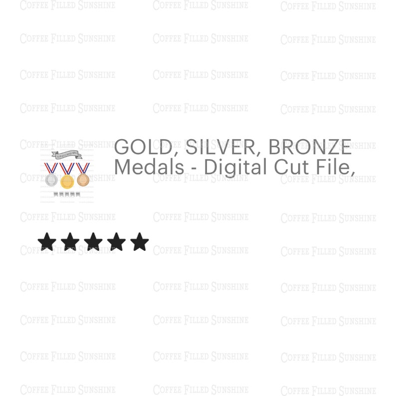 GOLD SILVER BRONZE Medals Digital Cut File Olympic Medal - Etsy