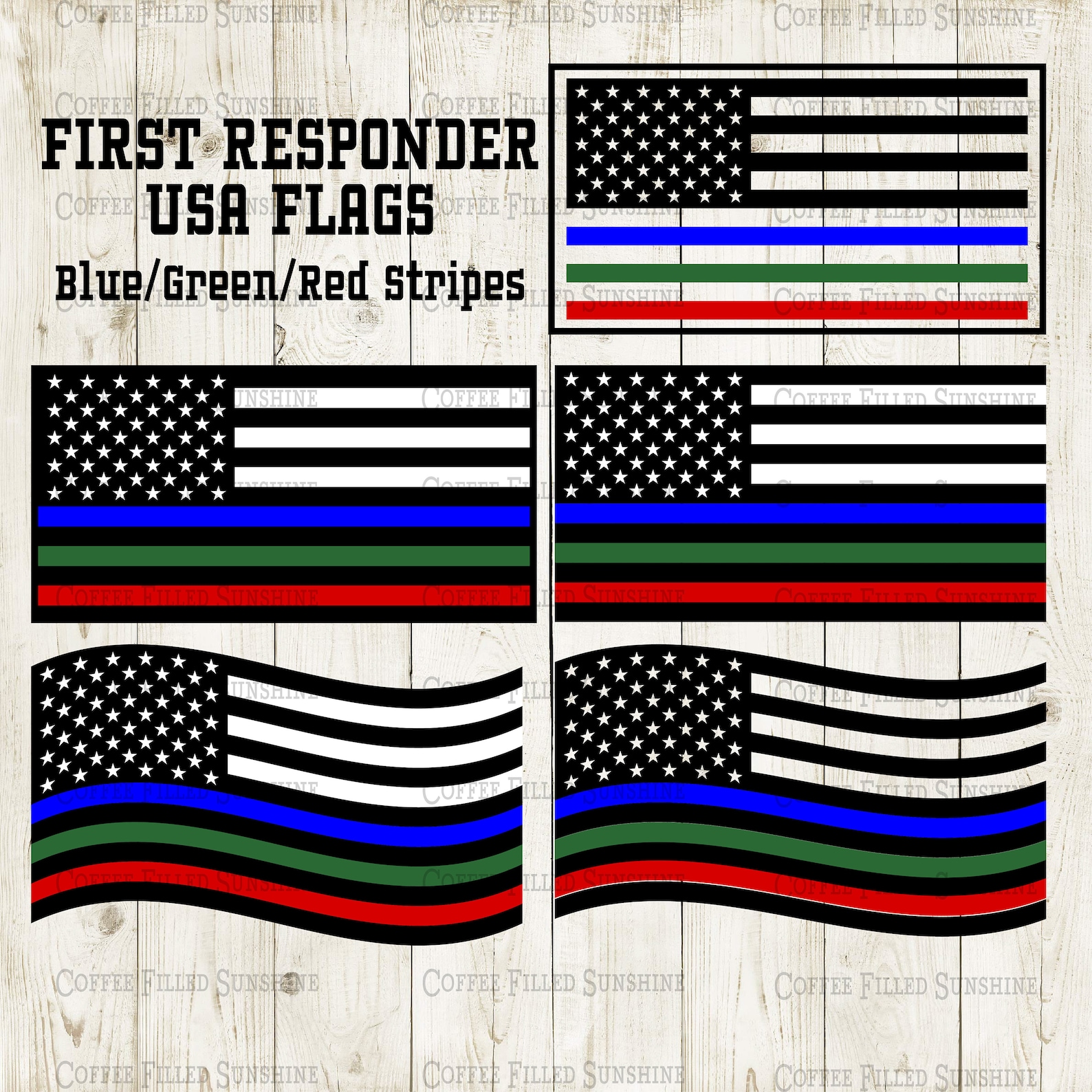 FIRST RESPONDER FLAG Police Firefighter Medical Military - Etsy