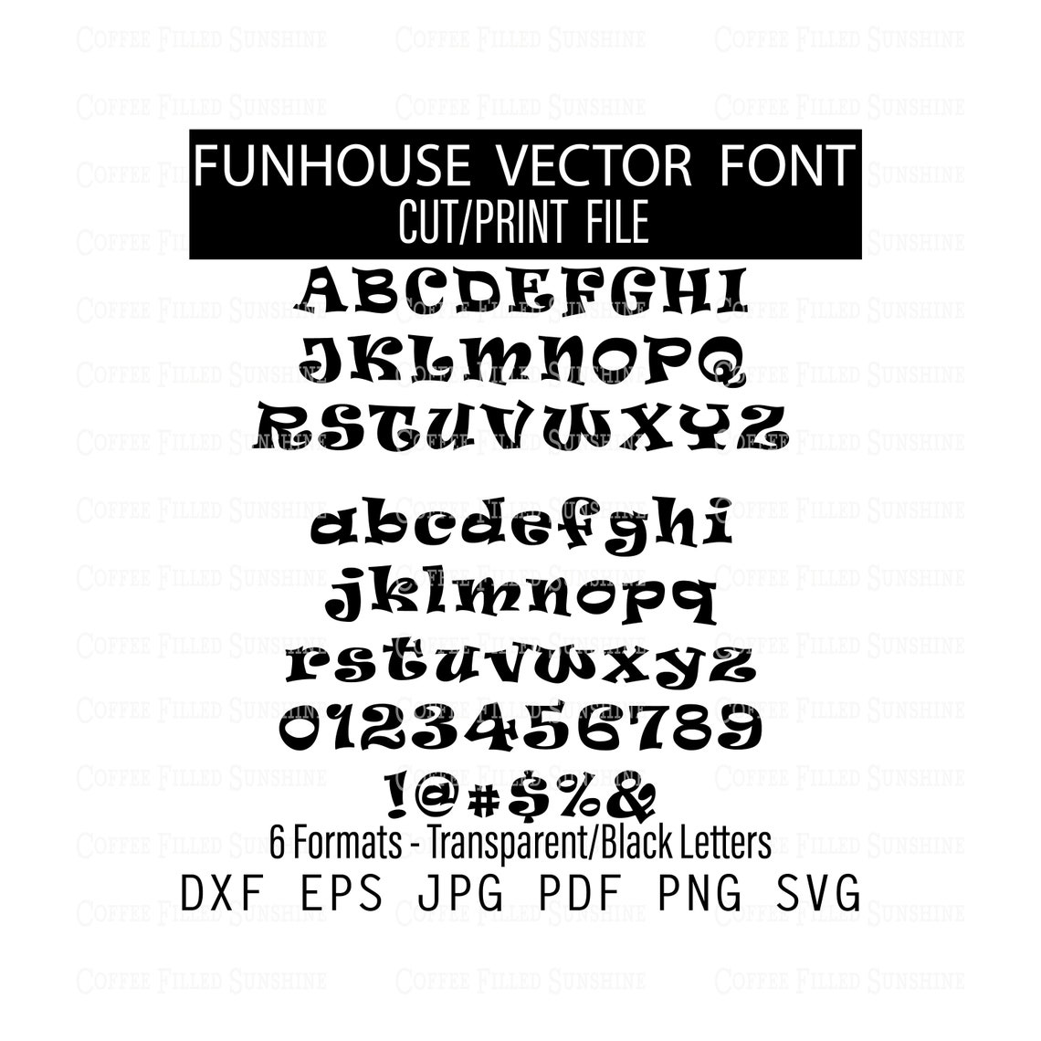 FUNHOUSE VECTOR Font SVG Letters Cutter File Printable | Etsy