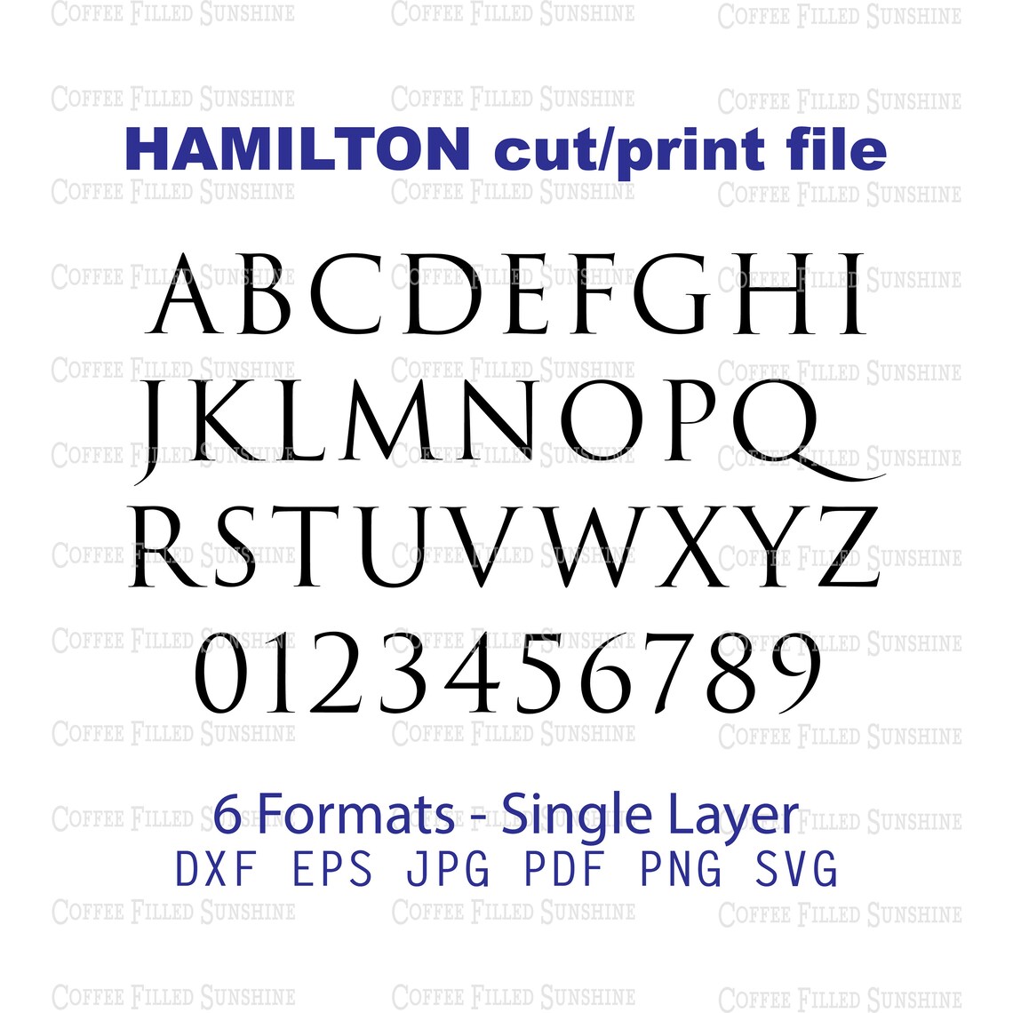 HAMILTON BUNDLE - VECTOR Letters - Digital Cut File, Hand Drawn Letters ...
