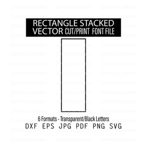 RECTANGLE STACKED 2 Letter FONT - Instant Digital Download, Vector Cut ...