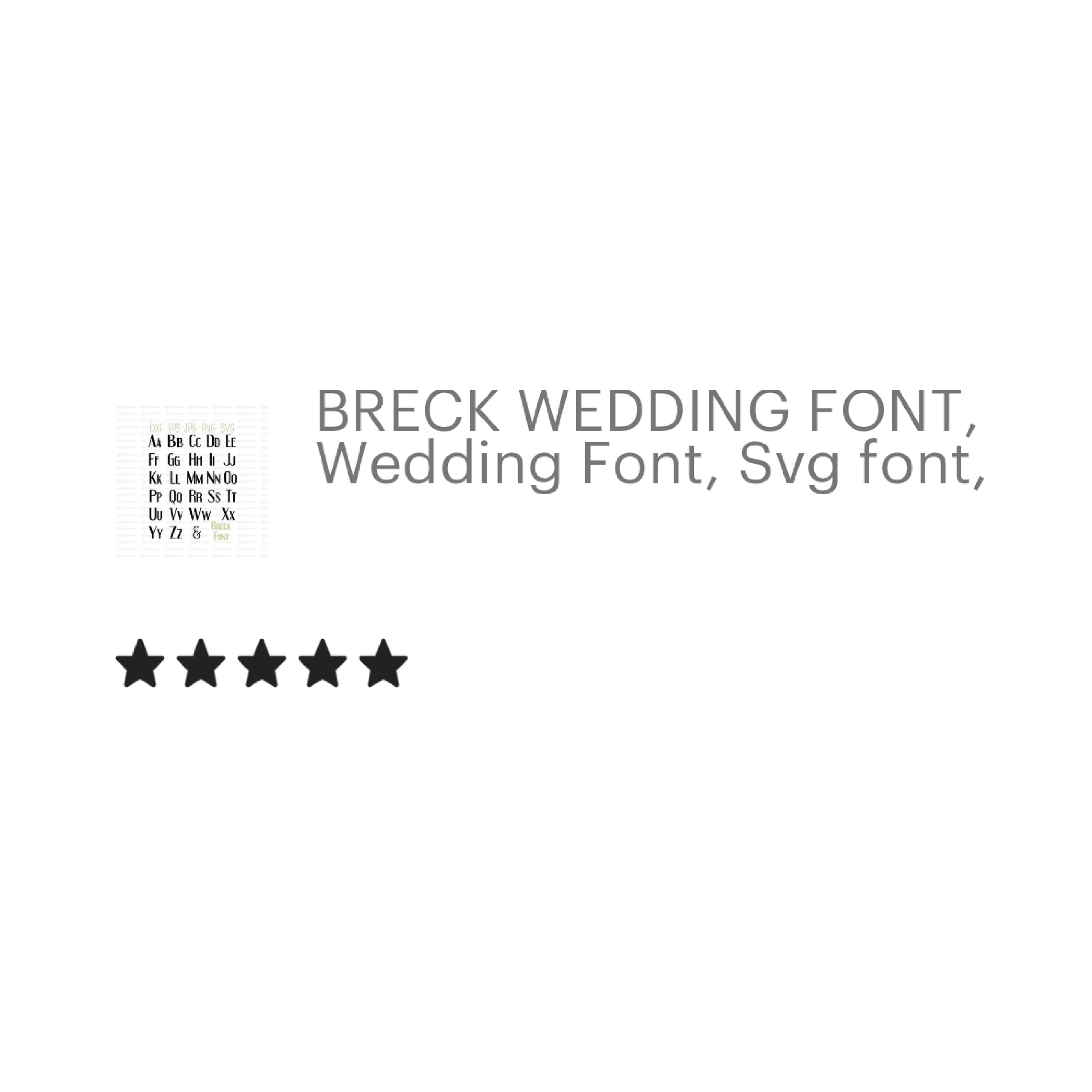 BRECK WEDDING FONT Digital Download Dxf Eps Jpg Png Svg | Etsy