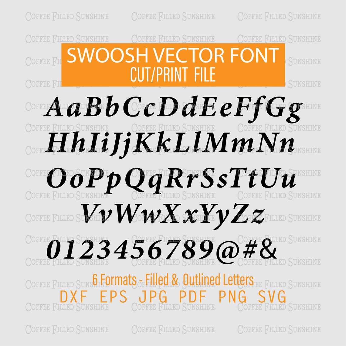 SWOOSH FONT Vector Font SVG Letters Cutter File Printable | Etsy