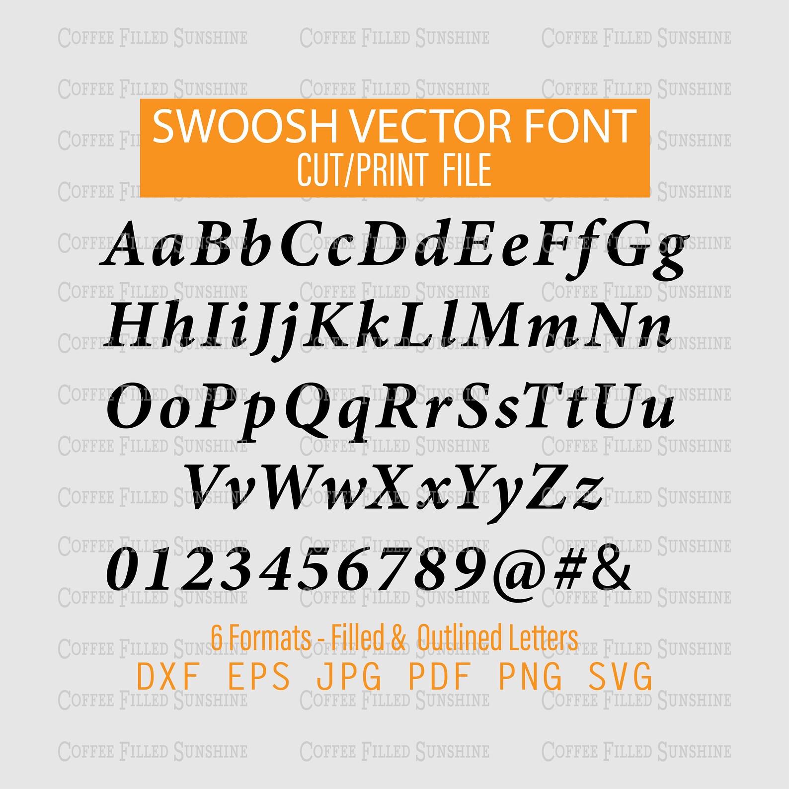 SWOOSH FONT Vector Font SVG Letters Cutter File Printable | Etsy