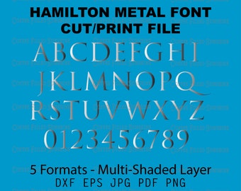 HAMILTON GOLD ALPHABET Digital Cut File Hand Drawn Letters | Etsy