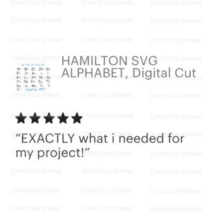 HAMILTON HAND DRAWN Letters - Digital Cut File, Vector Clipart ...