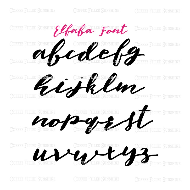 ELFABA SCRIPT FONT - Svg Font, Cut/print File, Instant Download ...