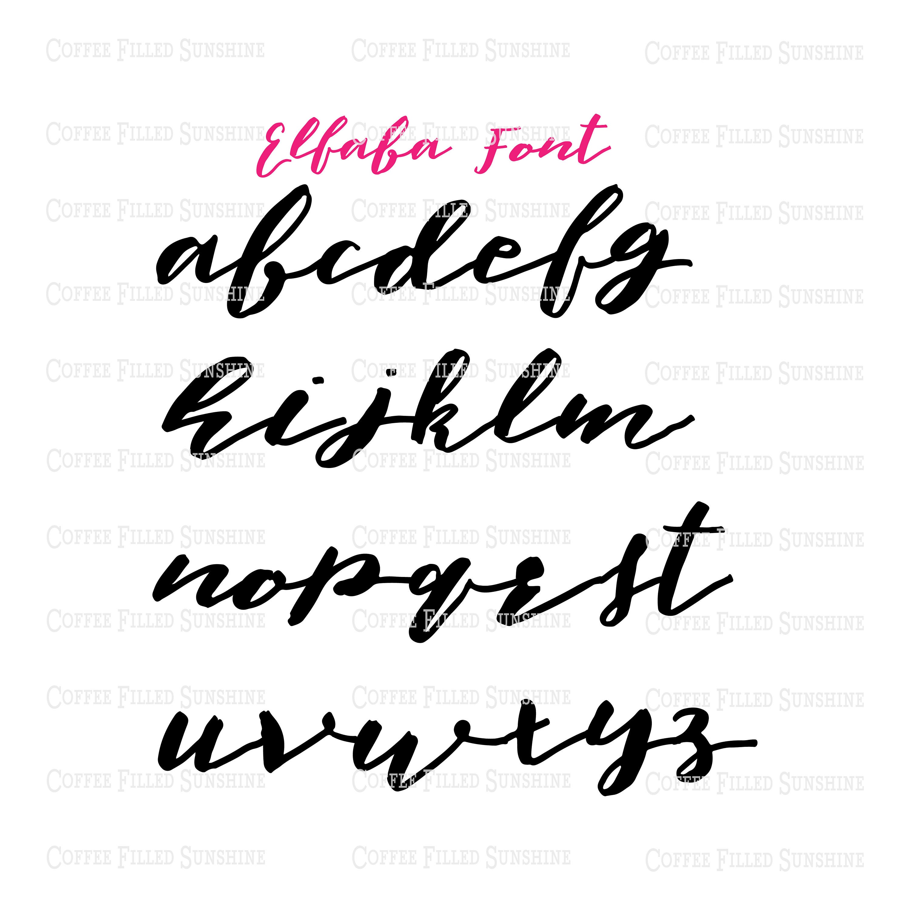 ELFABA SCRIPT FONT Svg Font Cut/print File Instant | Etsy