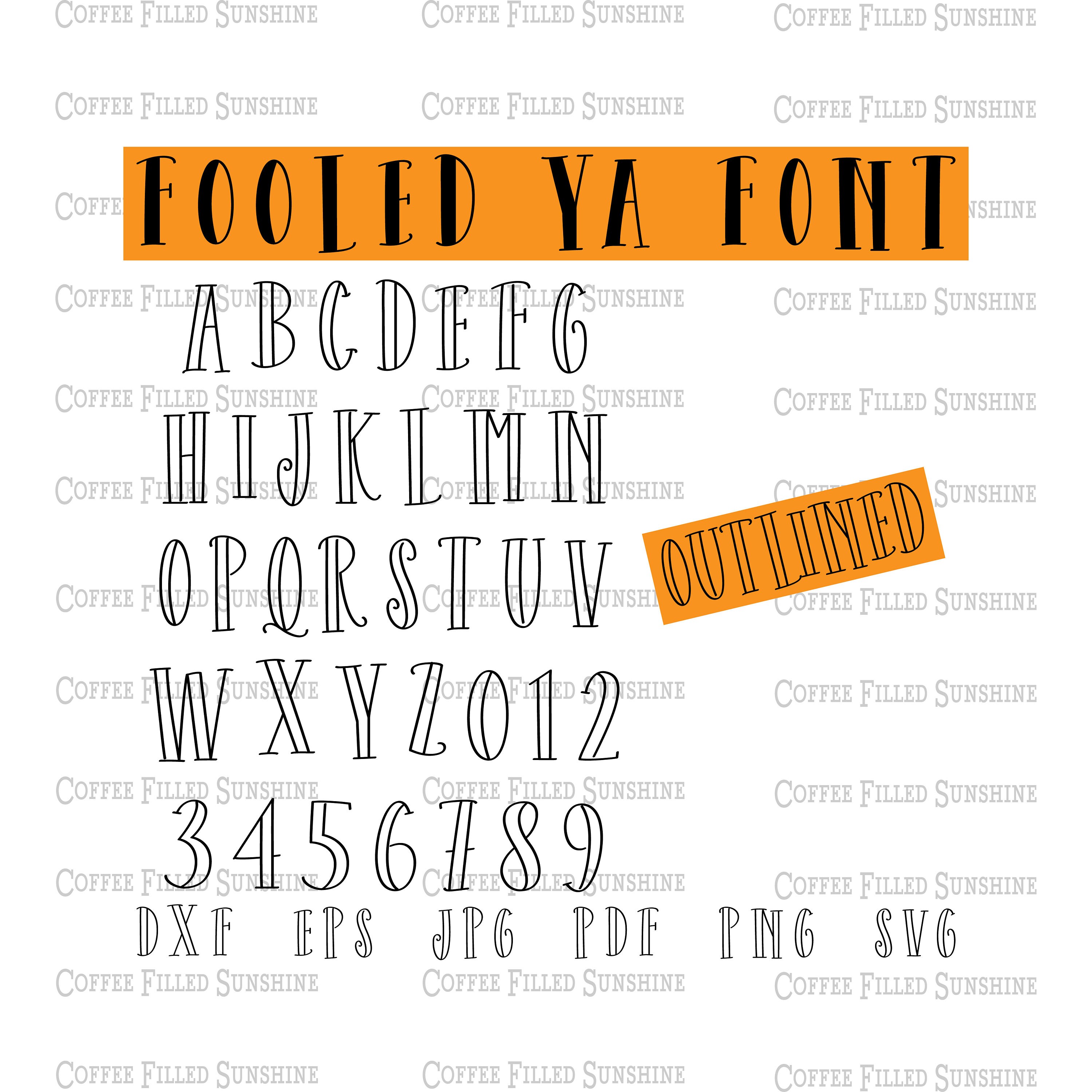 FOOLED YA FONT Vector Letters Cutter File Printable Digital - Etsy