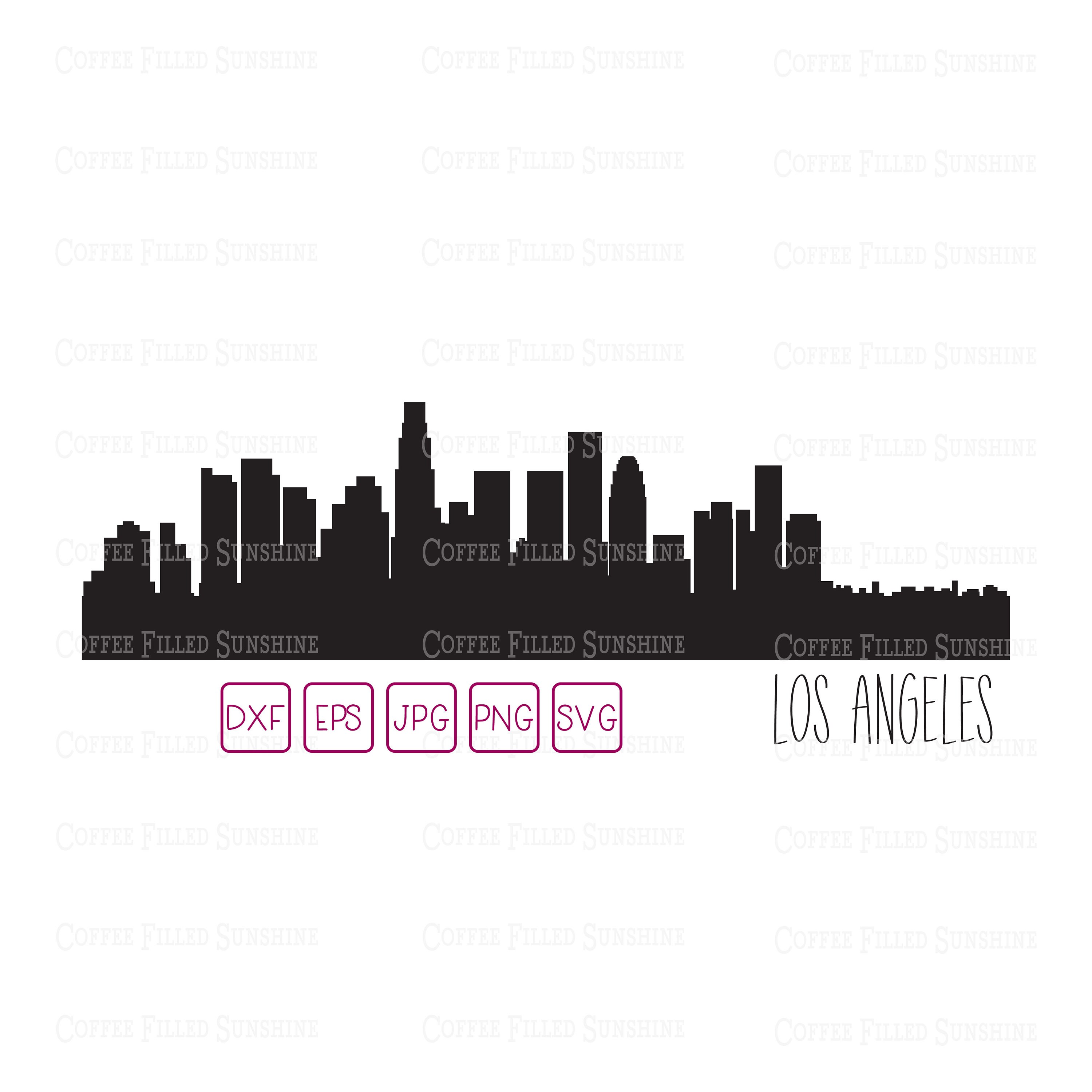 LOS ANGELES City Skyline Digital Cut/print File LA | Etsy
