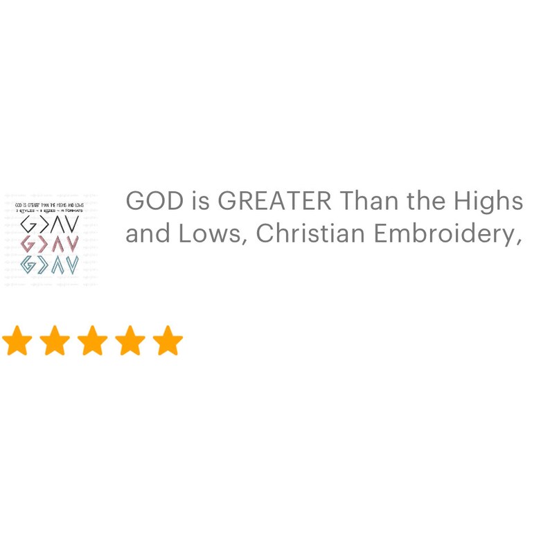GOD is GREATER EMBROIDERY File Digital Download 8 Sizes | Etsy