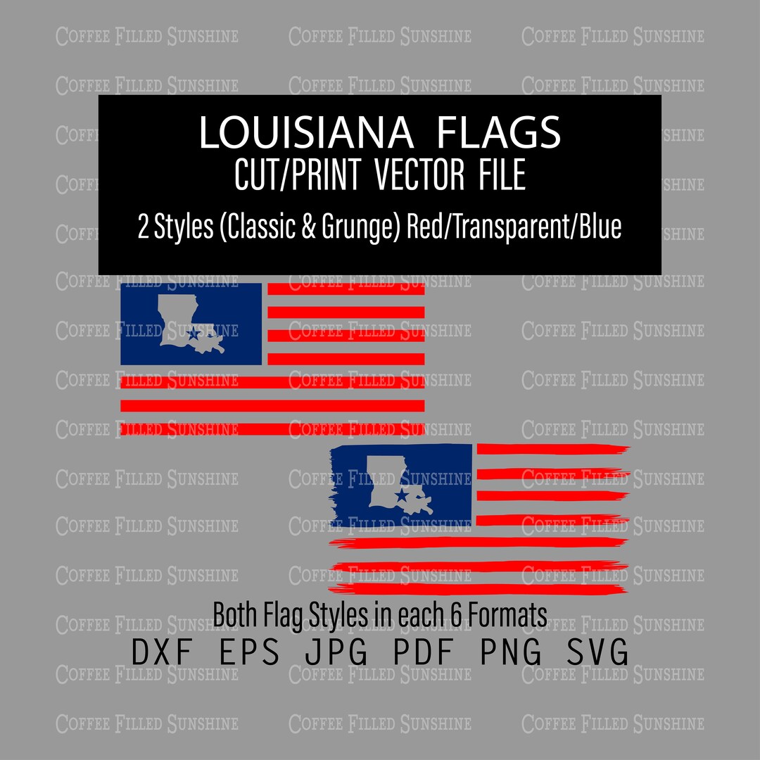 LOUISIANA Flag - LA State Cutout in USA Flag, Grunge & Classic Flag ...
