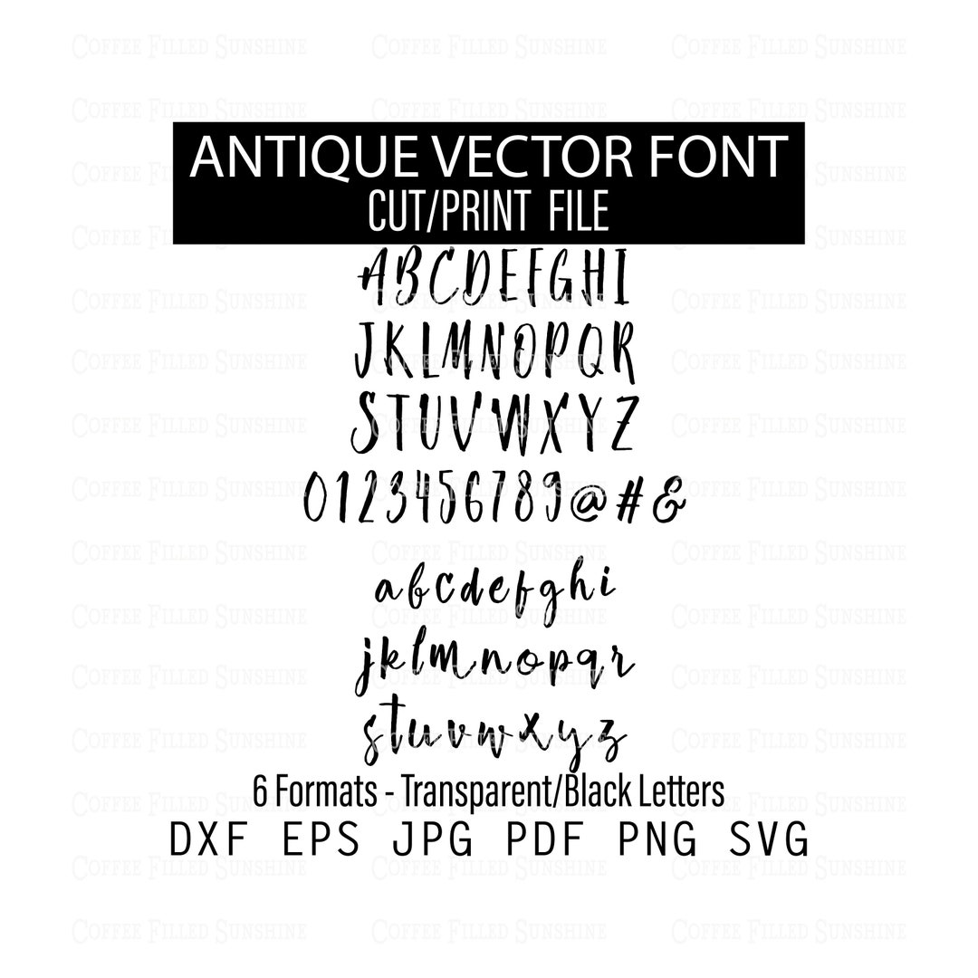 ANTIQUE SCRIPT FONT Farmhouse Font Svg Font Cut/print - Etsy