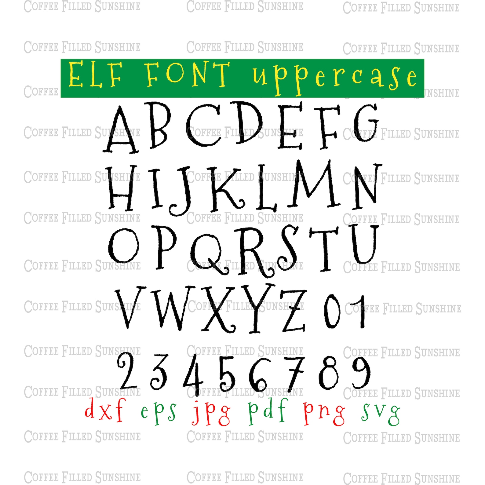ELF FONT Svg Font VECTOR Font Cut/print File Instant - Etsy