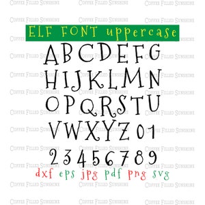 ELF FONT - Svg Font, VECTOR Font, Cut/print File, Instant Download ...