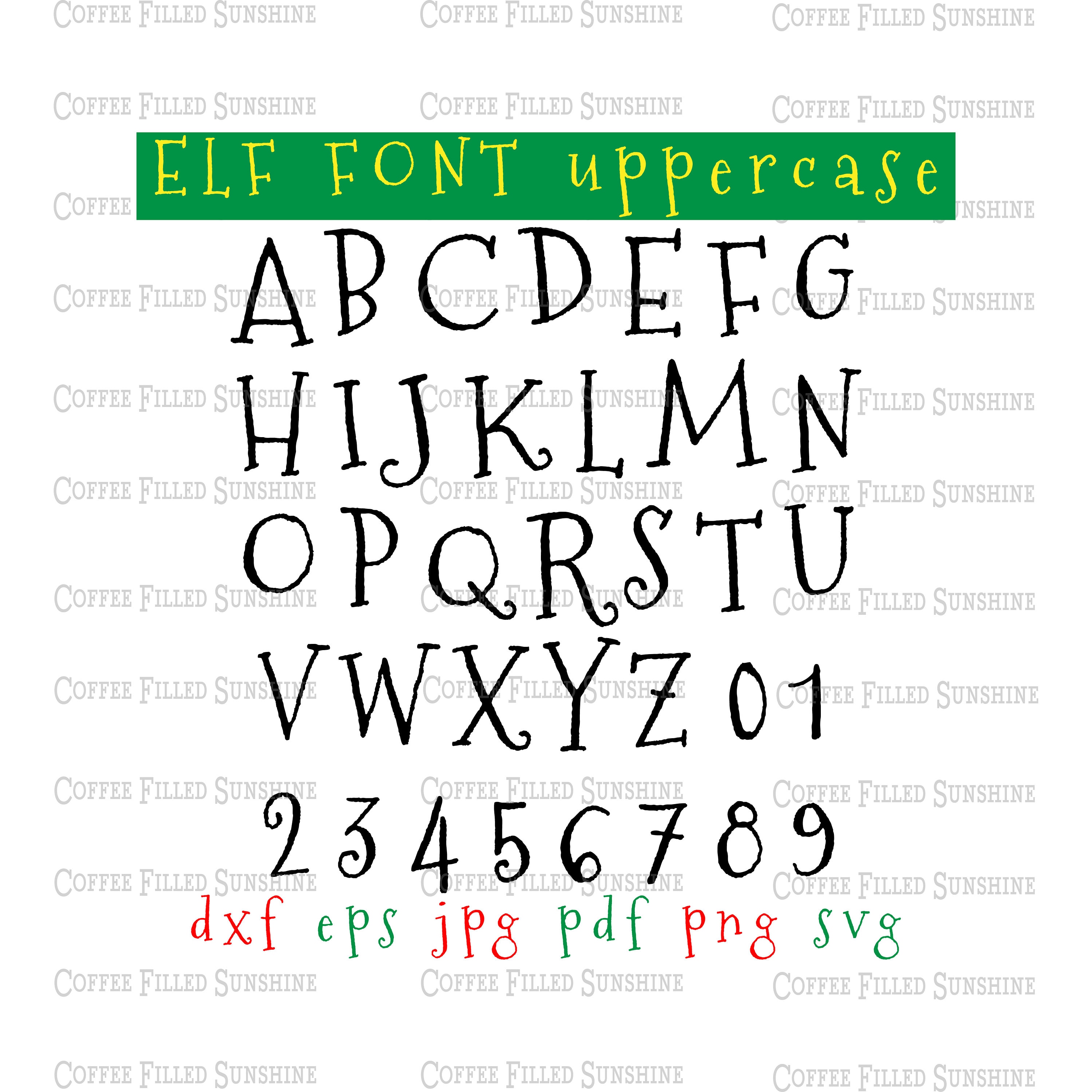 ELF FONT Svg Font VECTOR Font Cut/print File Instant - Etsy Australia