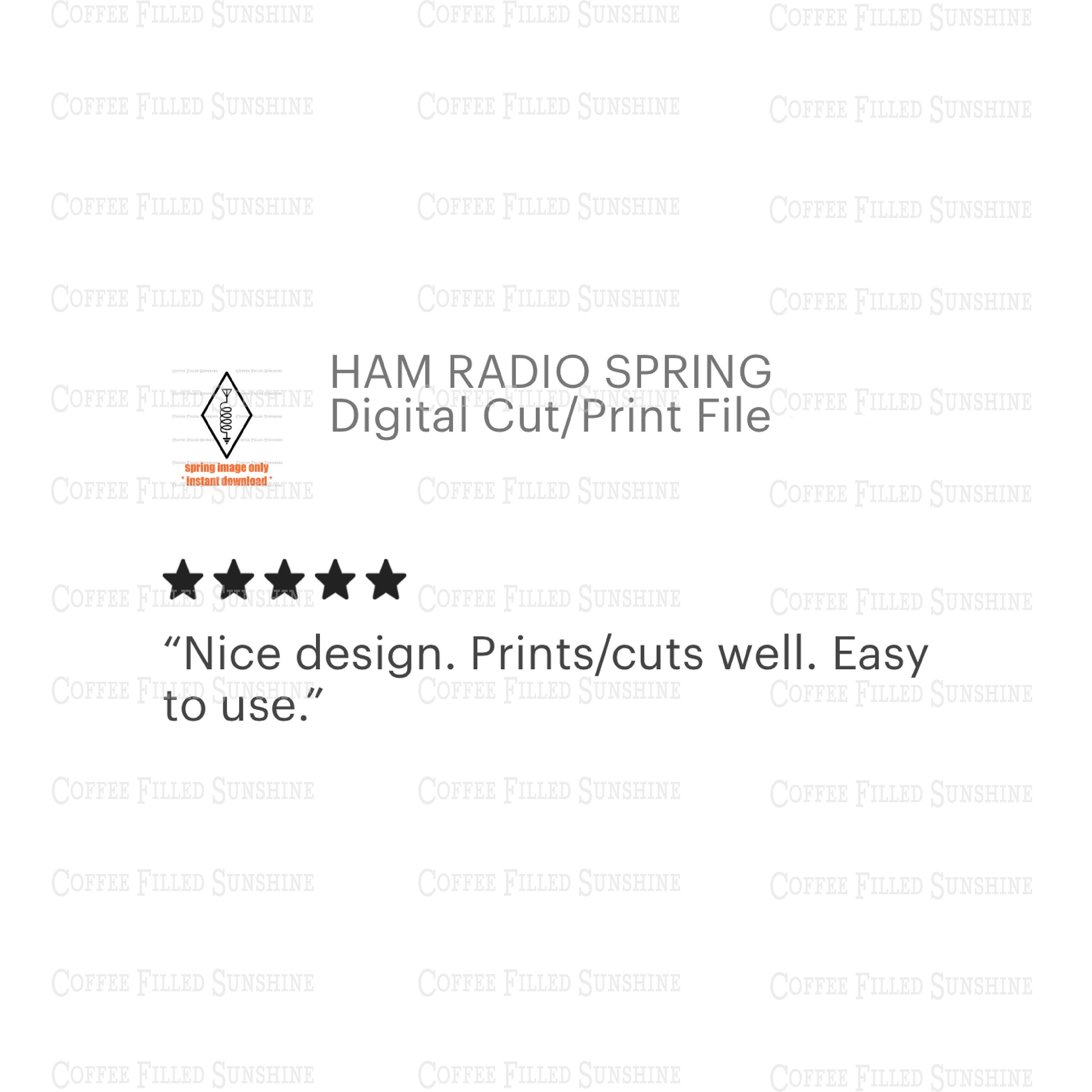HAM RADIO Spring GMRS Digital Cut/Print File Call Sign | Etsy