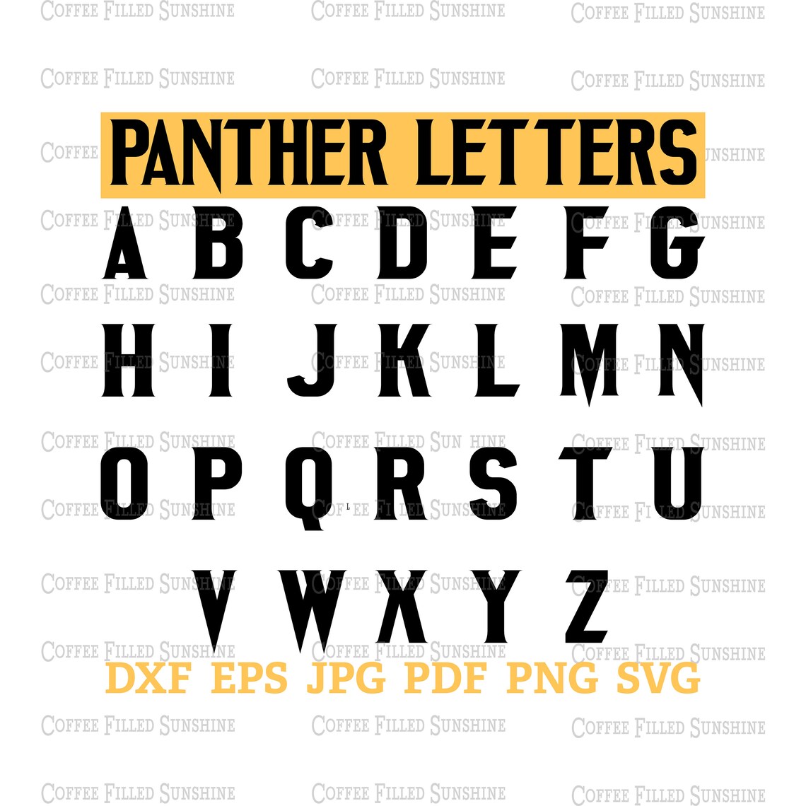 PANTHER FONT SVG Digital Cut/Print/Iron On Transfer Boys | Etsy