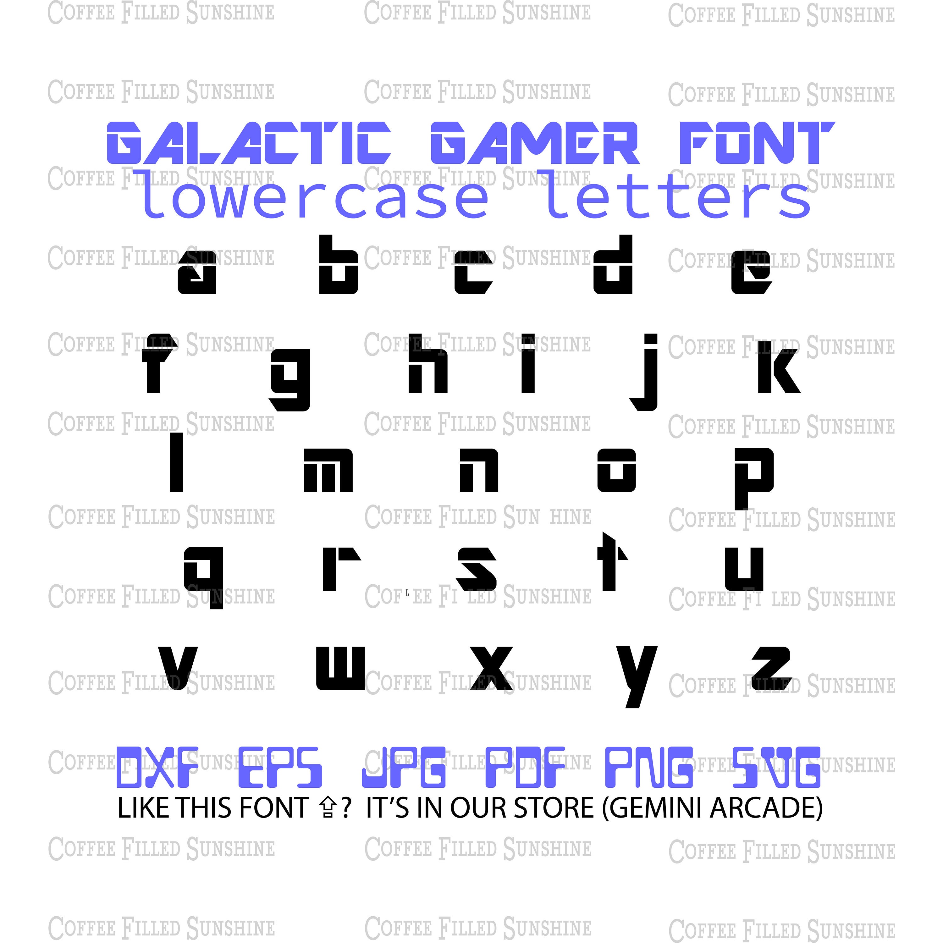 GALACTIC GAMER FONT Svg Digital Download Cut File - Etsy UK