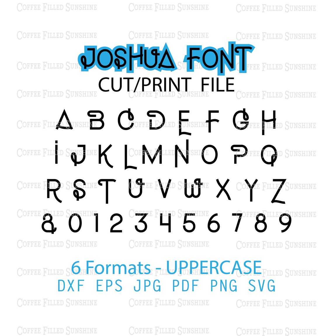 JOSHUA FONT VECTOR Svg Letters Cutter File Printable | Etsy