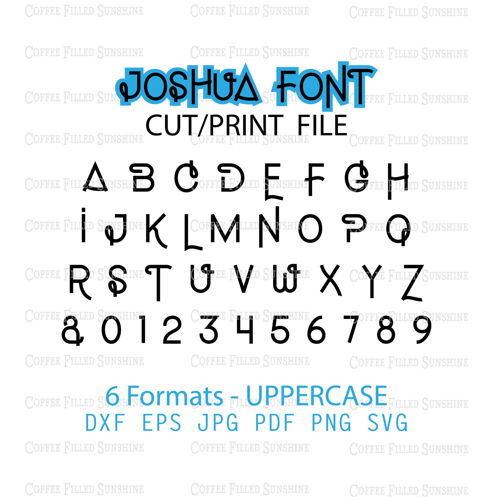 JOSHUA FONT VECTOR Svg Letters Cutter File Printable | Etsy