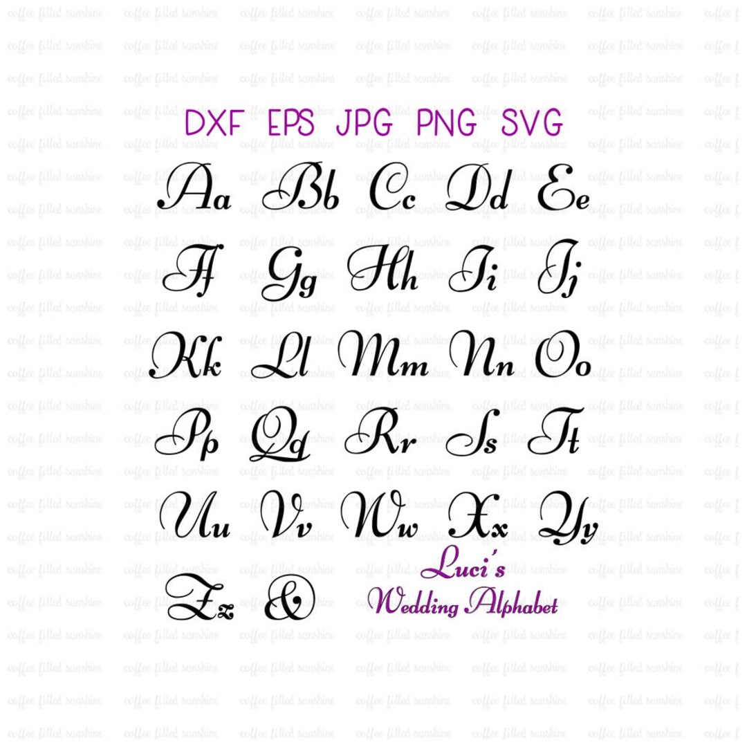 LUCI WEDDING SCRIPT Font Svg Font, Cut/print File, Instant Download, Mr ...