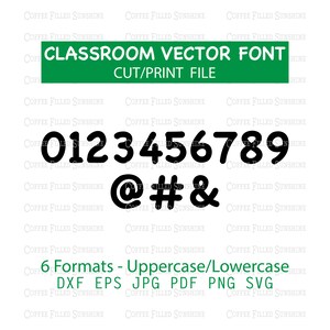 CLASSROOM FONT - Schoolhouse Digital File, Cut Print File, Instant ...