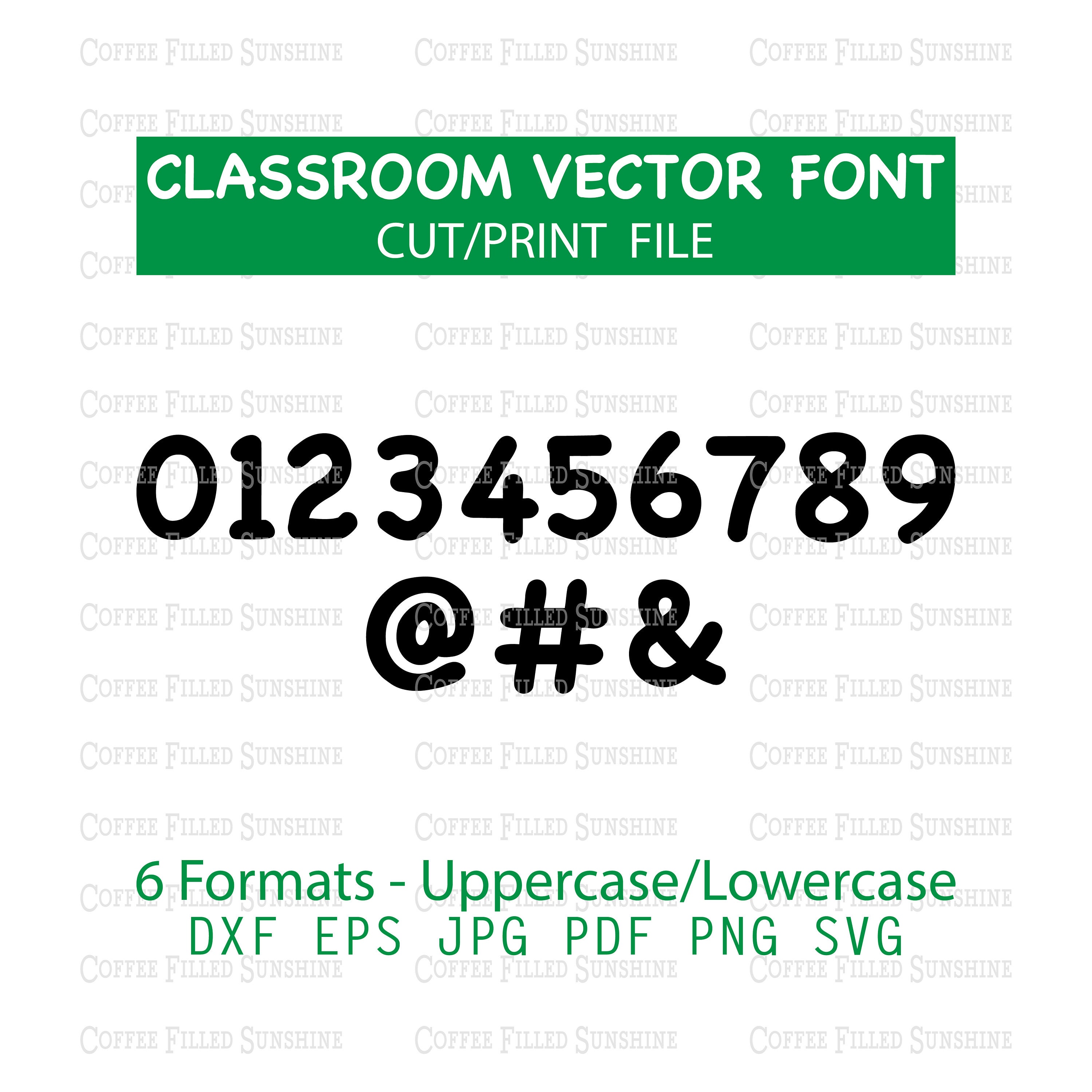 CLASSROOM FONT Schoolhouse Digital File Cut Print File - Etsy