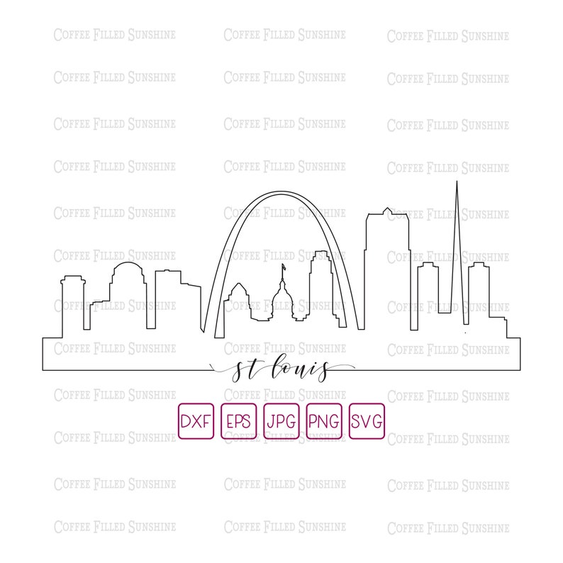 ST LOUIS MO Skyline - Instant Digital Download, Saint Louis Missouri ...
