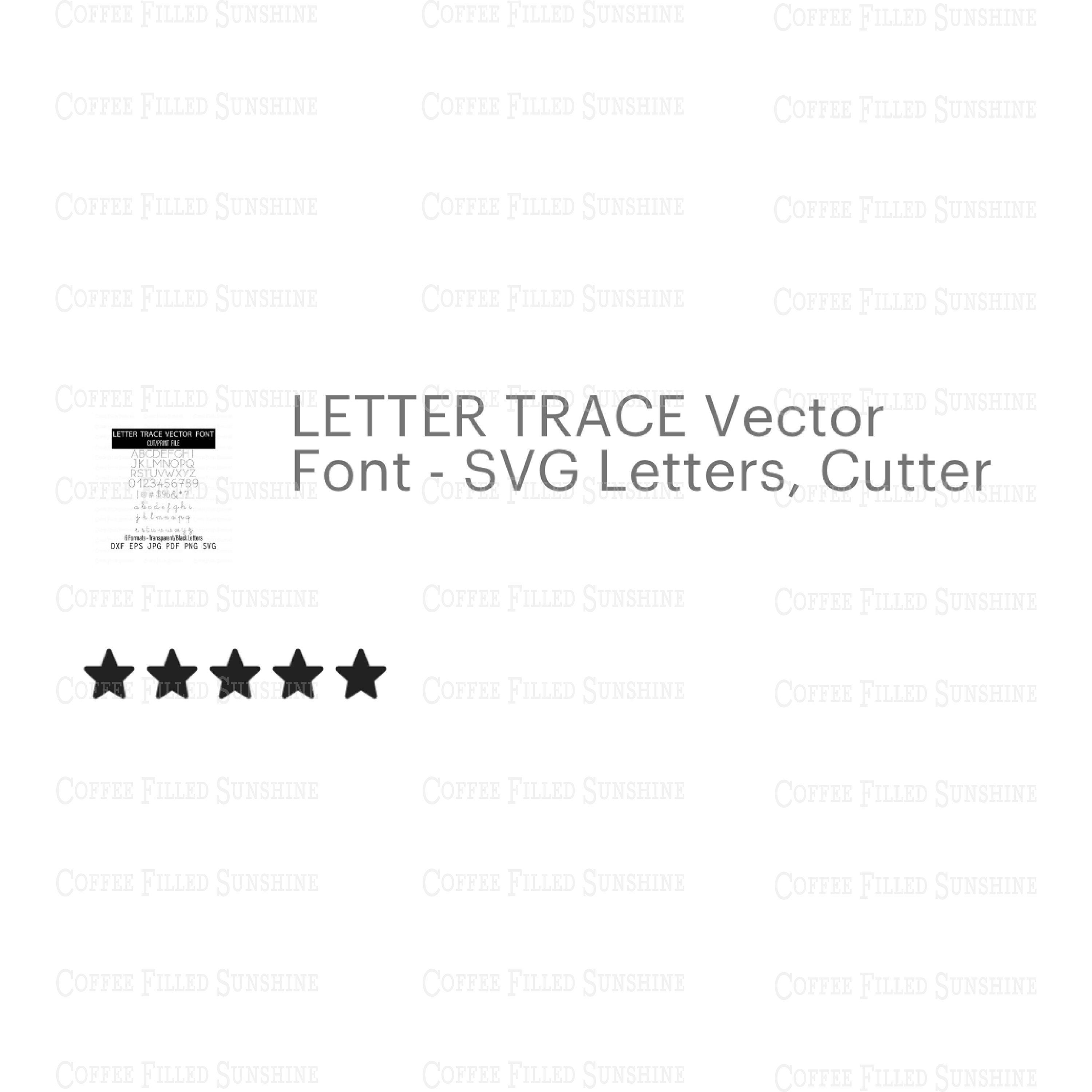 LETTER TRACE Vector Font SVG Letters Cutter File | Etsy