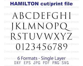 HAMILTON GOLD ALPHABET Digital Cut File Hand Drawn Letters | Etsy