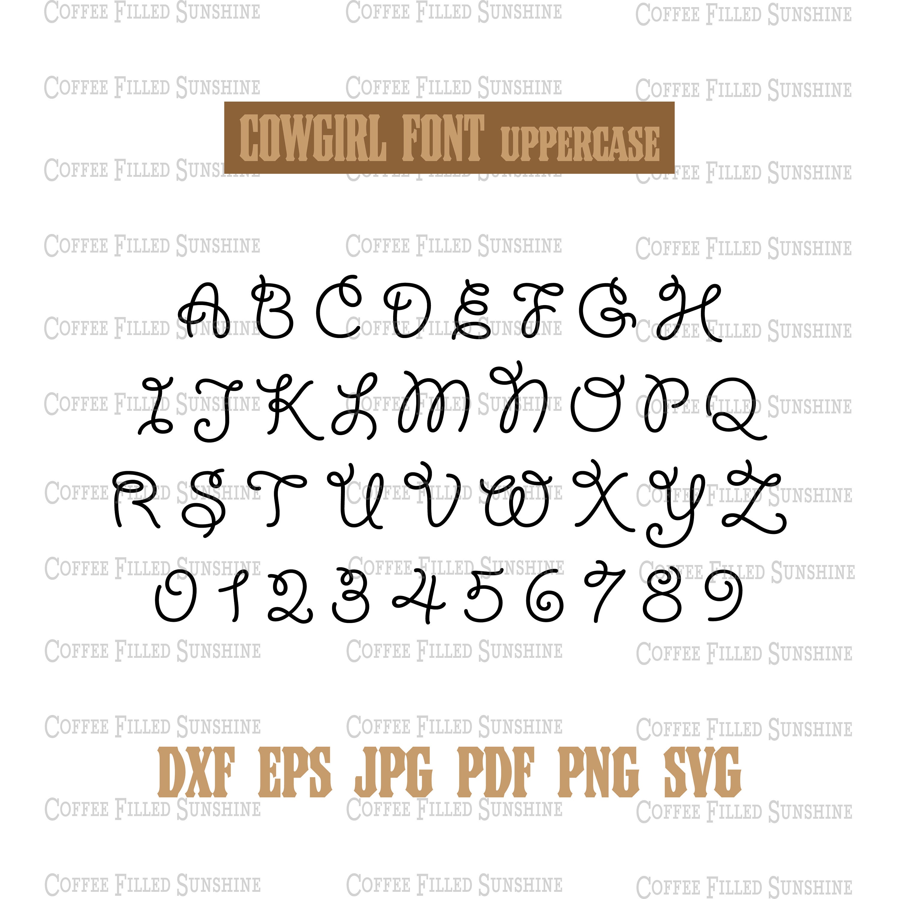 COWGIRL FONT SVG - Digital Download - Cut File, Printable, Iron On ...