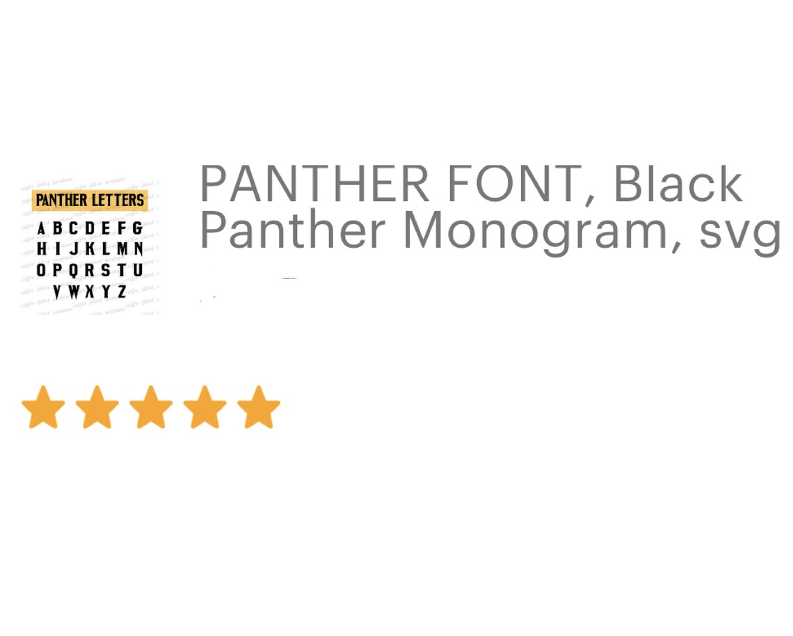 PANTHER FONT SVG Digital Cut/Print/Iron On Transfer Boys | Etsy