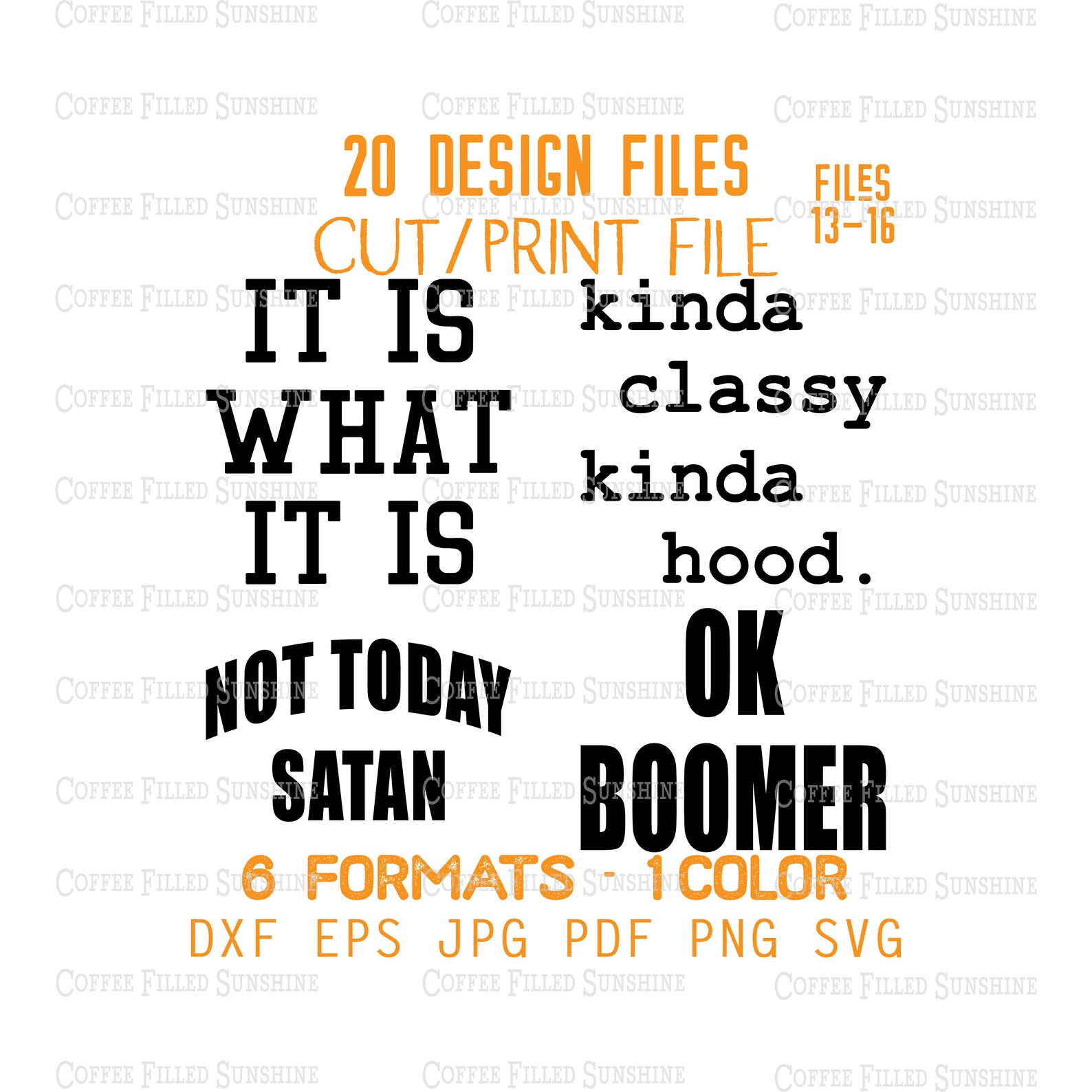 1 COLOR BUNDLE #1 VECTORS - 20 Images, Cutter File, Printable, Digital ...